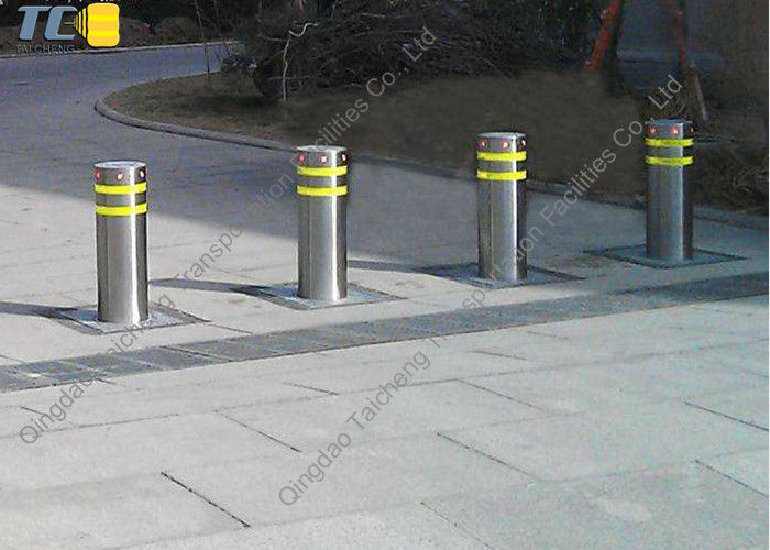 Automatic Steel Parking Pillar / Smart Bollards IP68 Stainless Finish ...