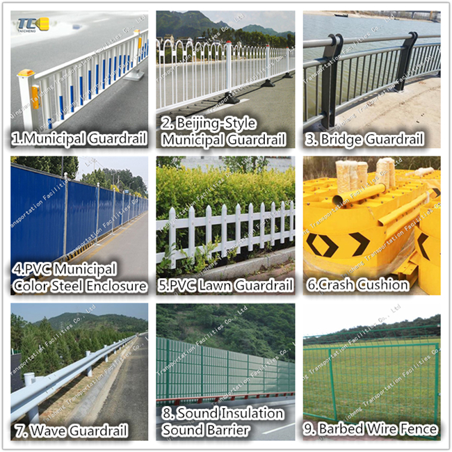 High Flexibility W Beam Crash Barrier Corrugated Steel Movable Guardrail